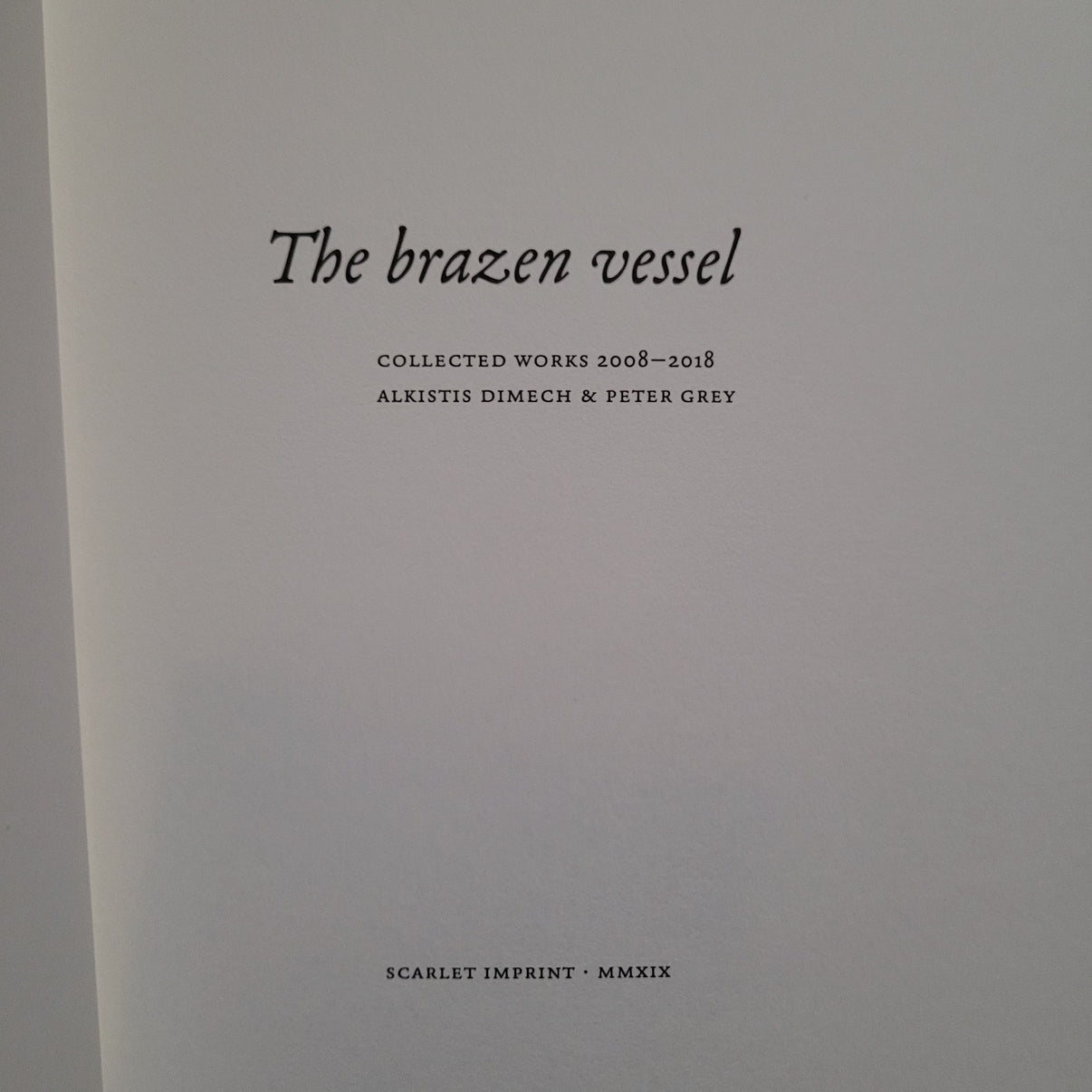 The Brazen Vessel By Alkistis Dimech & Peter Grey (Scarlet Imprint, 20 – Arcane Offerings