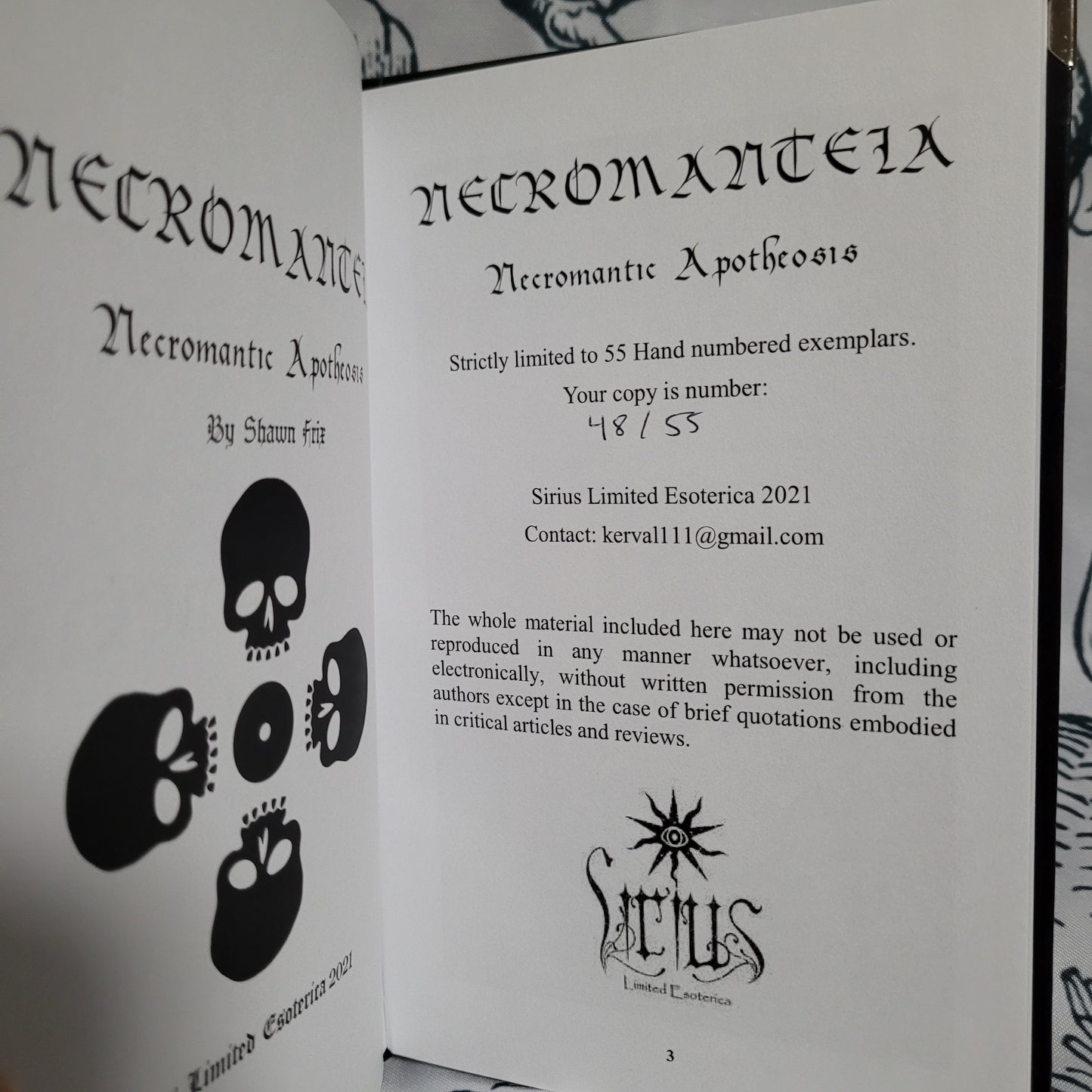 Necromanteia: Necromantic Apotheosis by Shawn Frix (Sirius Limited Eso ...